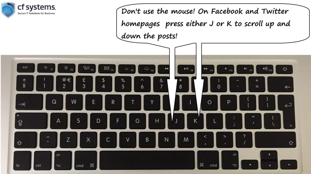 Social Media Shortcuts Scroll Up And Down Your Facebook And Twitter 